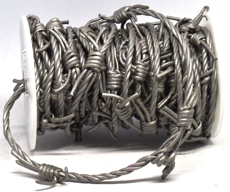 Metallic Silver Leather Barbed Wire, Costume & Stage Prop, 10 Meter - Etsy