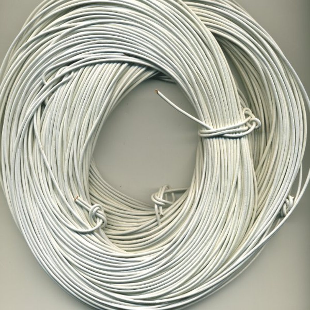 1.8 Mm White Leather Cord 25 Meter Hank - Etsy