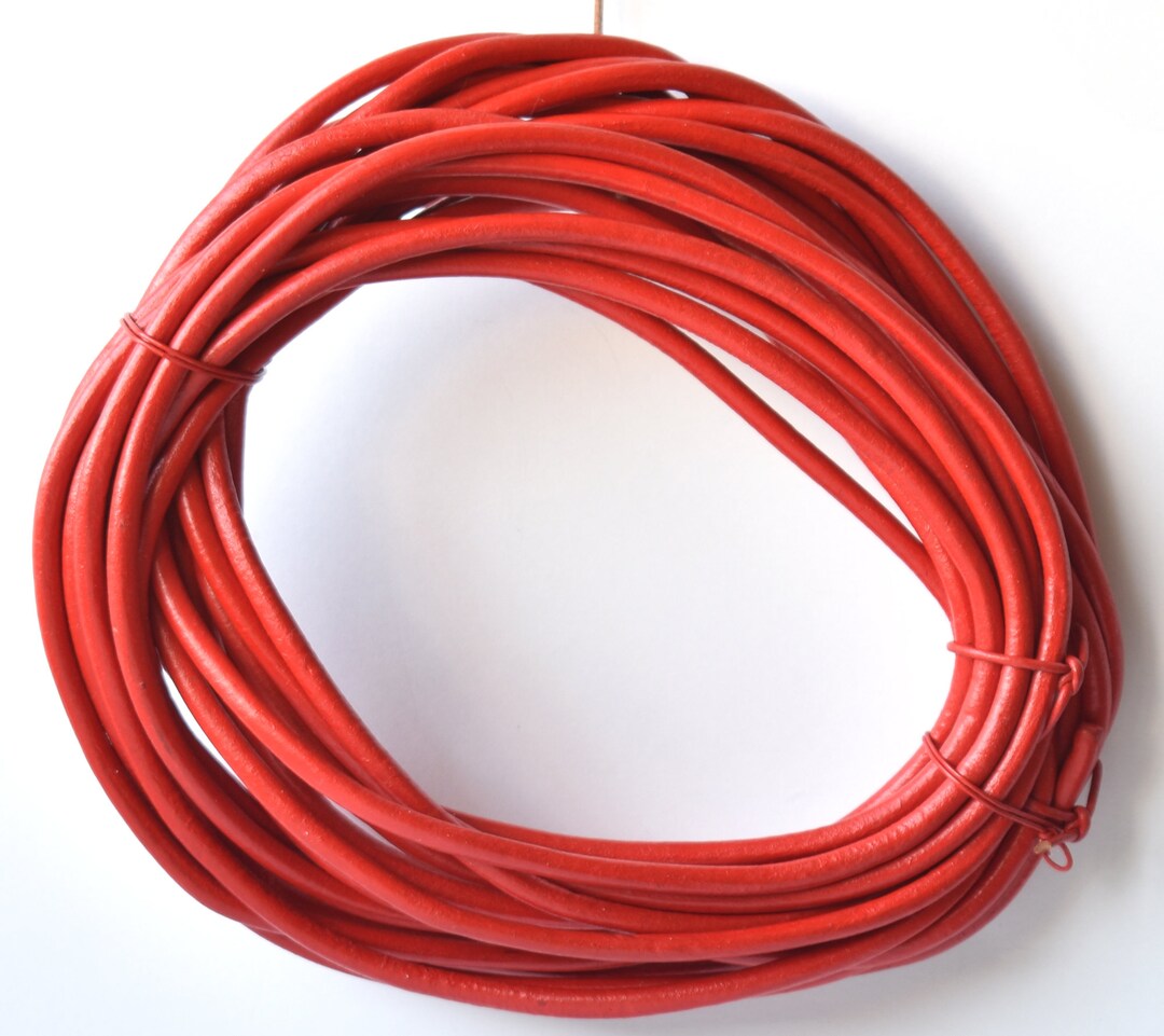 5mm Red Leather Cord – 10-meter Pack Perfect for Necklaces, Jewelry ...