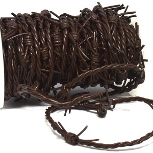 Brown Leather Fake Barbed Wire 10 Meter Spool 3 Strand of 1.8 Mm for ...