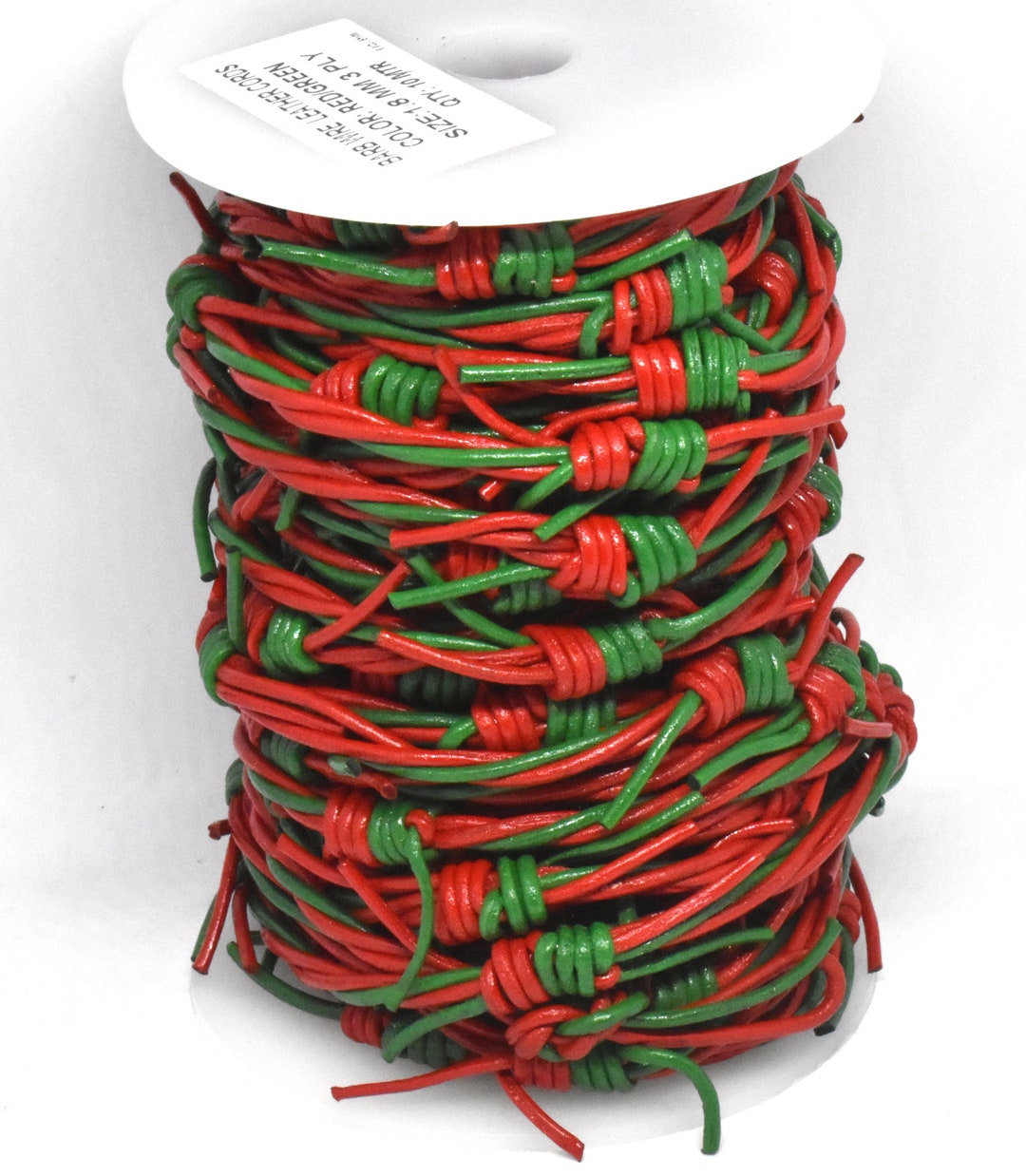 Red/green Fake Barbed Wire Made From 3 Strands of 1.8 Mm Real Leather ...