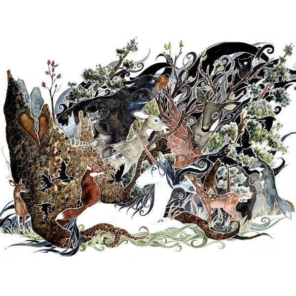 Menagerie Art - Etsy