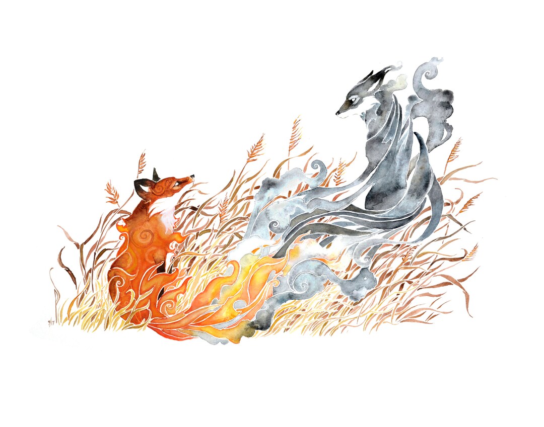 Prairie Fire - PRINT of Original Watercolor - Etsy