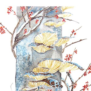 First Frost - Giclee PRINT of Original Watercolor Painting - Snail ...