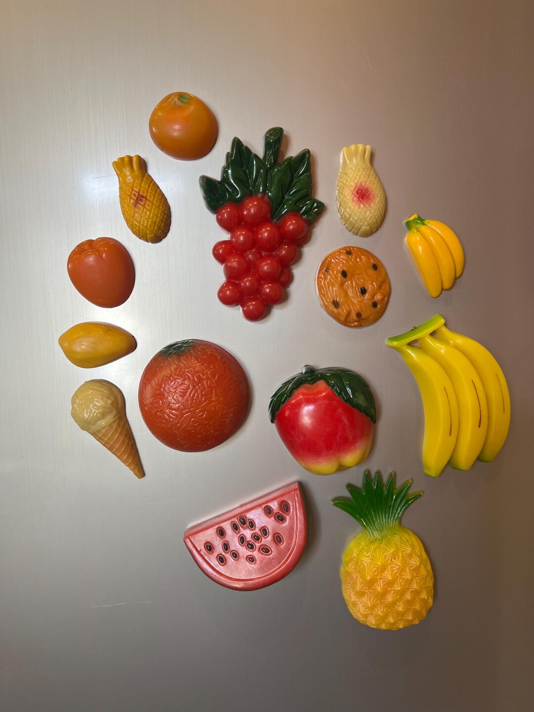 1970s Fruit/veg Refrigerator Magnets Set of Vintage Fridge Magnets ...