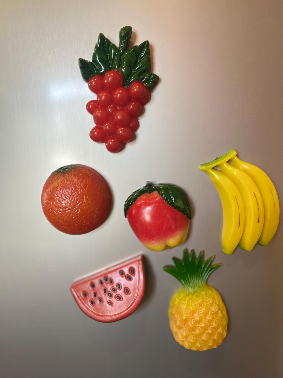 1970s Fruit/veg Refrigerator Magnets Set of Vintage Fridge Magnets ...