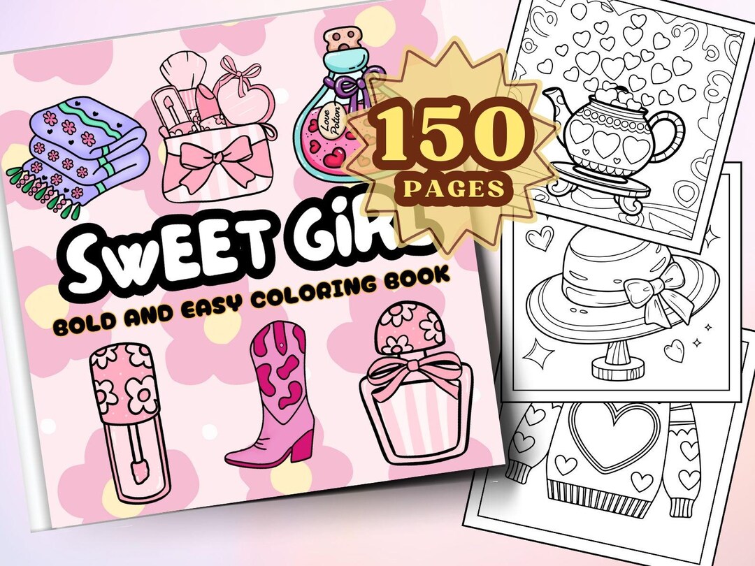 Sweet Girl 150 Coloring Pages | Sweet Coloring Page | Girl Coloring ...