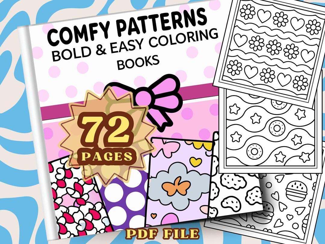 Comfy Patterns 72 Coloring Pages | Relaxing Patterns | Adult Coloring ...