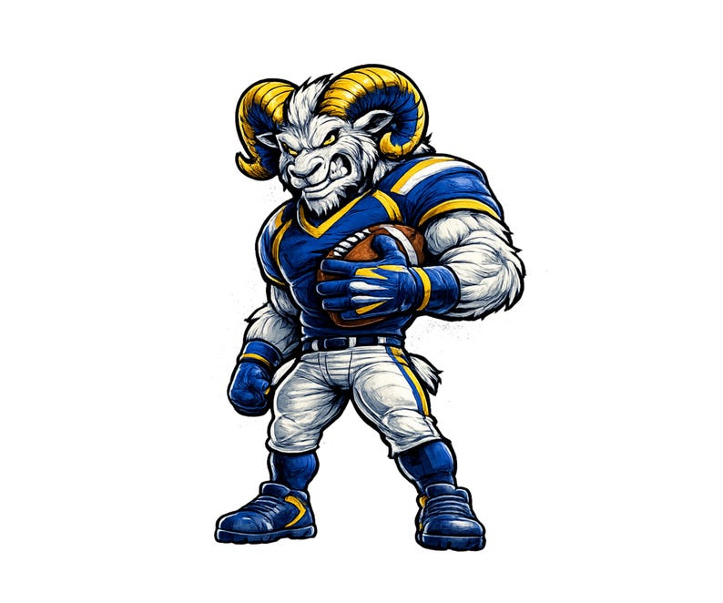 LA Rams Inspired Wall Art Bundle DTF PNG Digital Download Canva ...