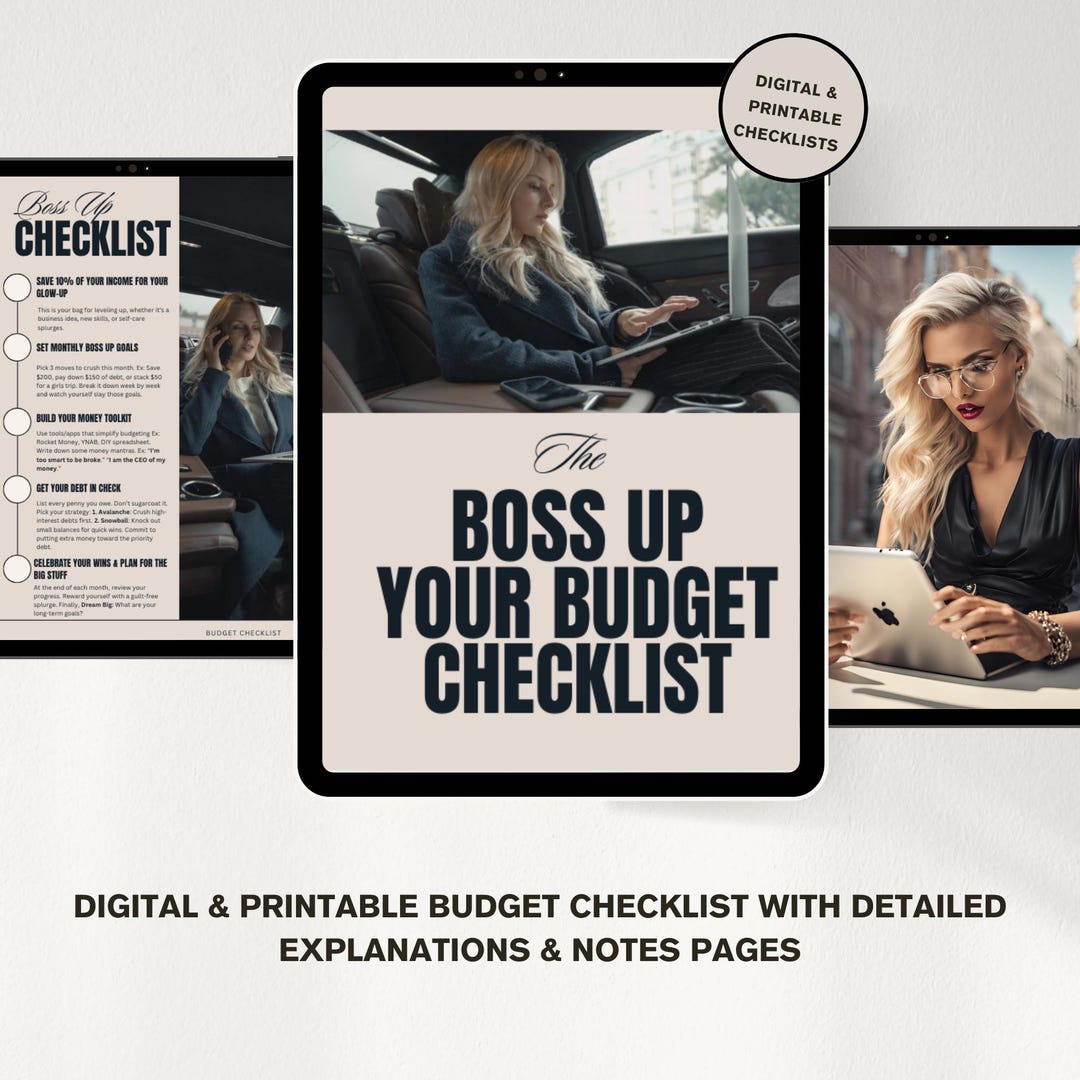 Printable Budget Checklist for Business Owners, Checklist for Women to ...