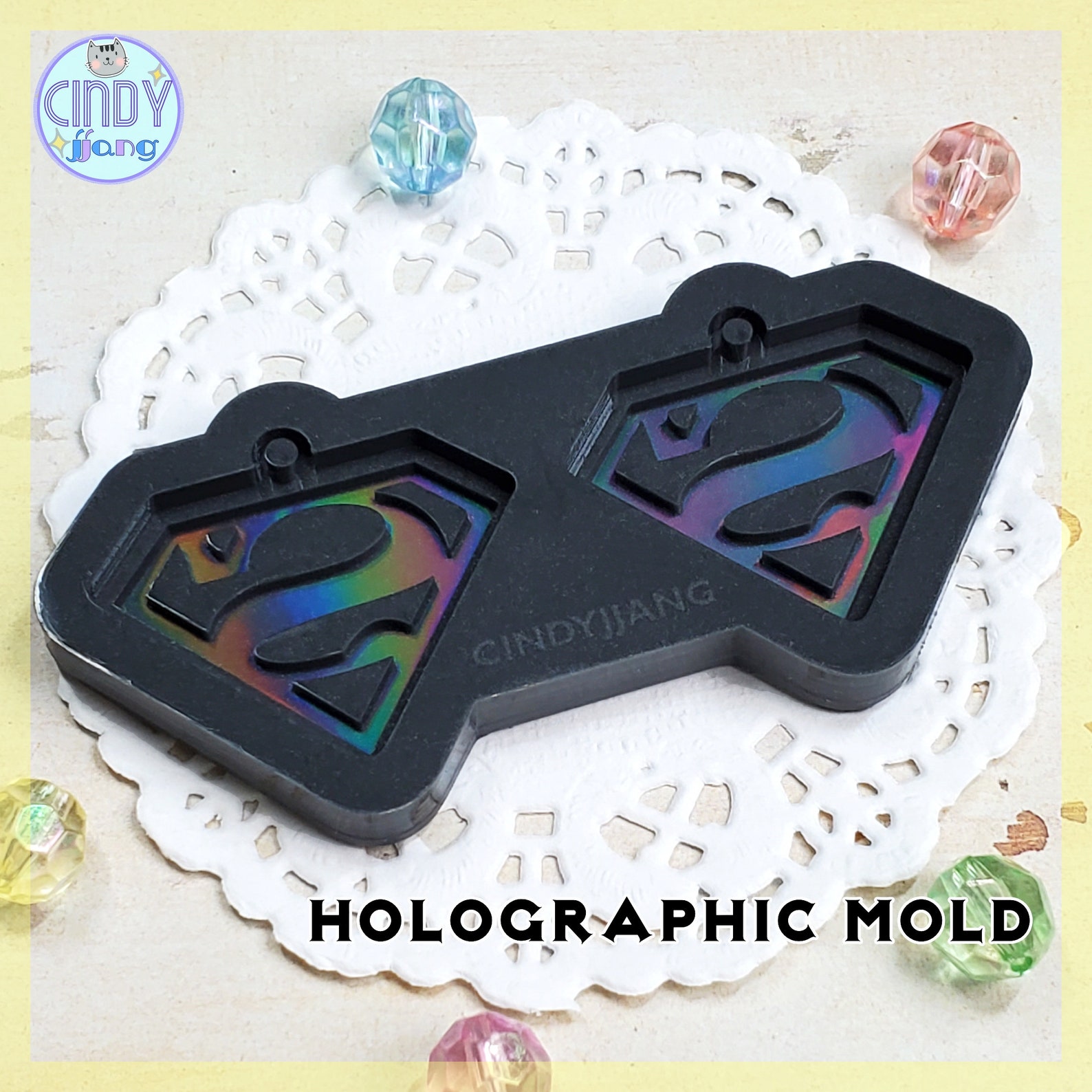 Holographic - S Hero Symbol - Earrings, Pendants, Keychains Mold ...