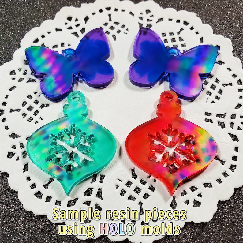 Holographic - Pet ID Tag Mold | Three Shapes | HOLO Platinum Silicone ...