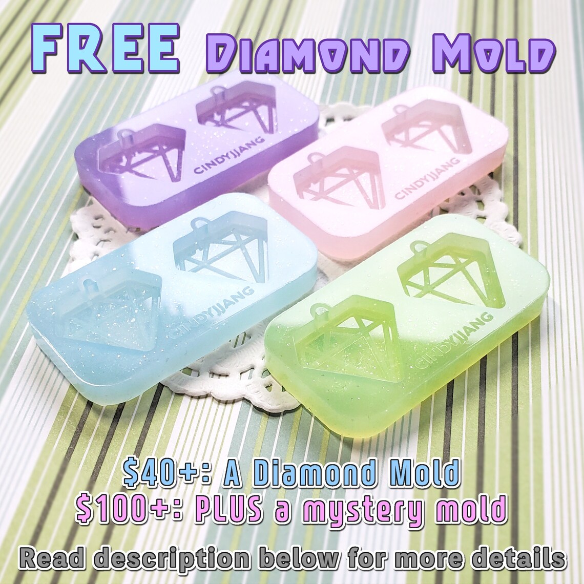 Holographic Pet ID Tag Mold Three Shapes HOLO Platinum - Etsy