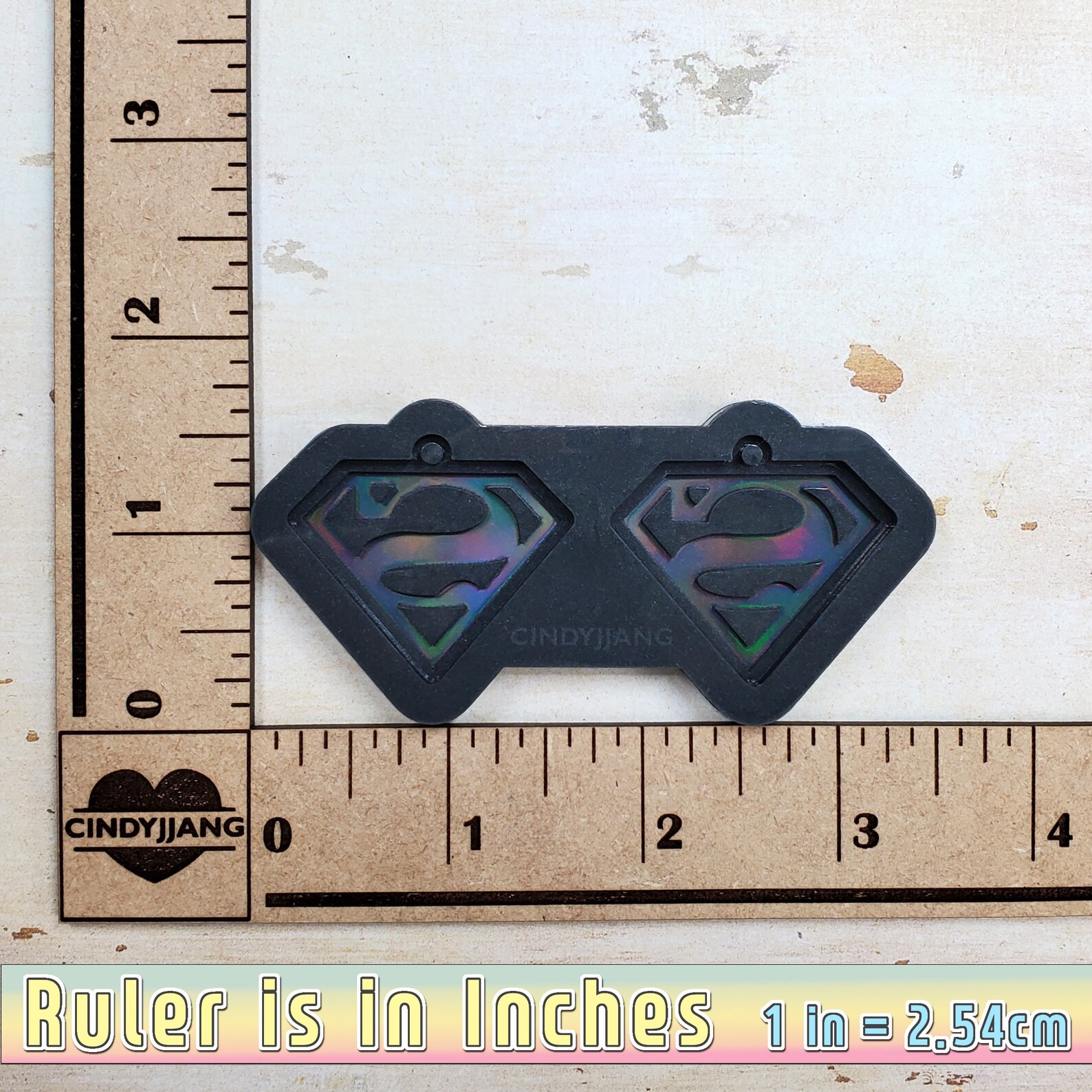 Holographic - S Hero Symbol - Earrings, Pendants, Keychains Mold ...