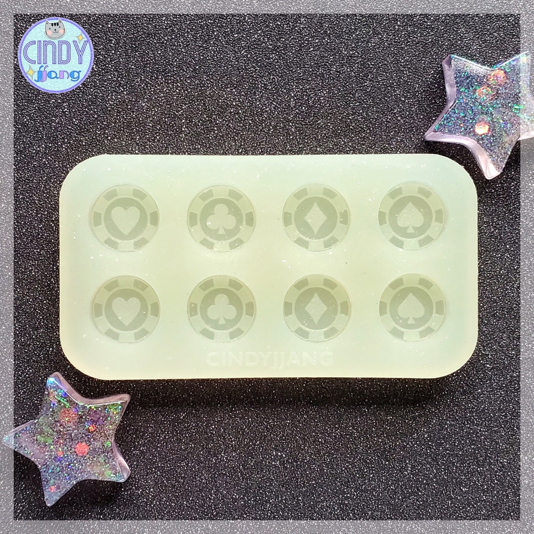 STUD - Poker Chips Stud Earrings / Bits / Flat Cabochon Mold | Shiny ...