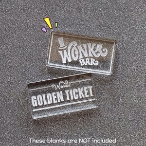 Wonka Bar • Golden Ticket - Keychain, Pendant, Magnet, Chocolate, Candy ...