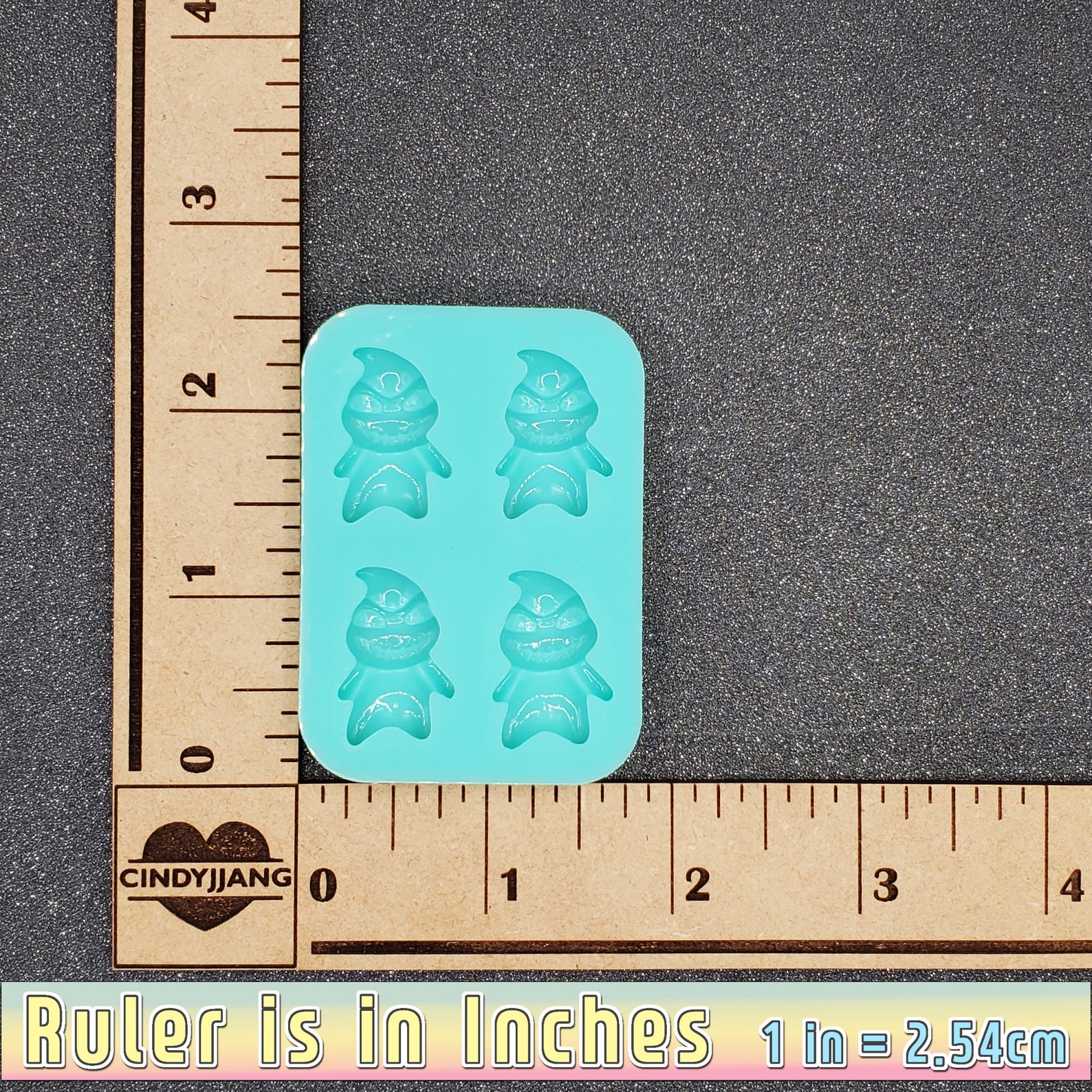 3D MOLD - Ghost Monster Silicone Mold - for Making Resin Cabochons, Wax ...