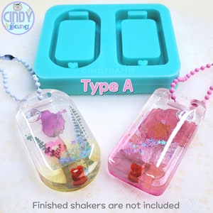 Name Tag Shaker Mold | Key Tag Two Types Keychain | Shiny Silicone Mold ...