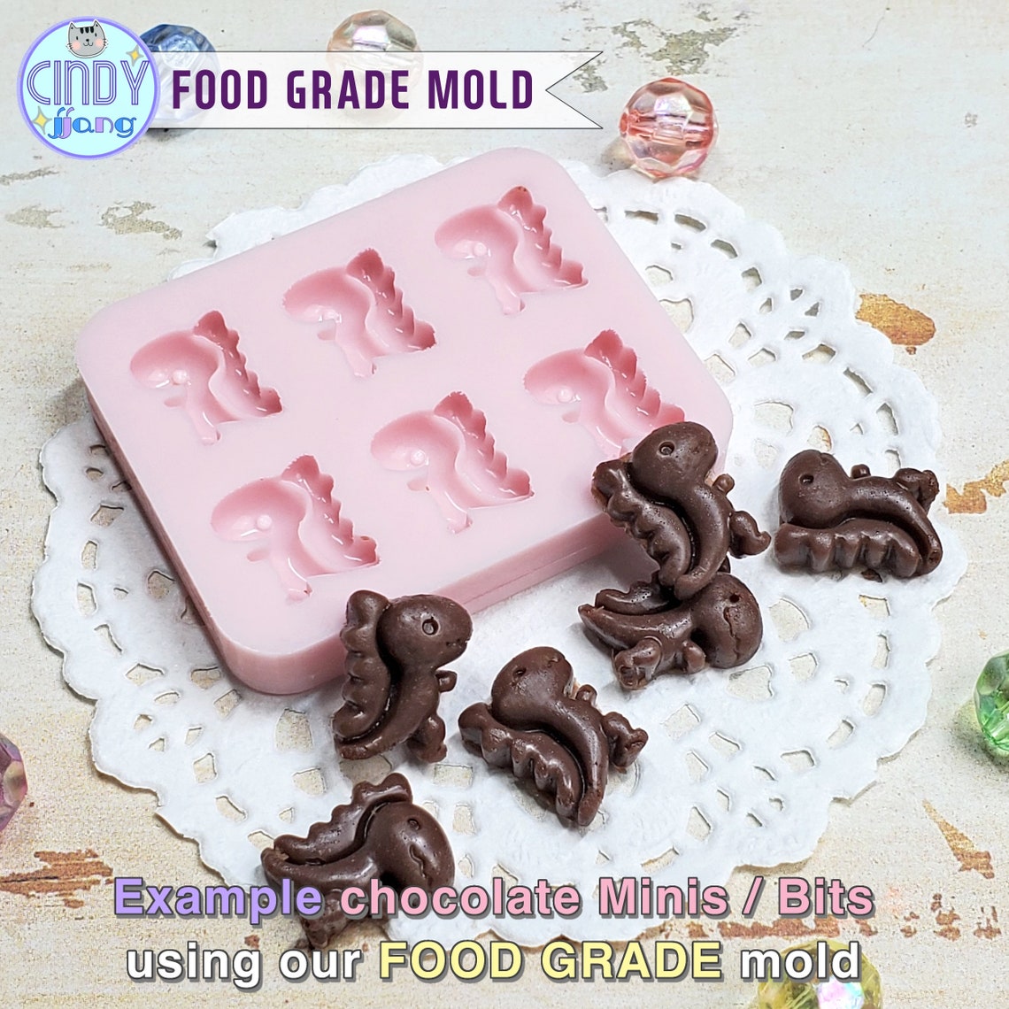 3D MOLD - Ghost Monster Silicone Mold - for Making Resin Cabochons, Wax ...