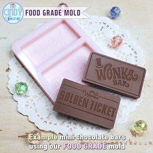 Wonka Bar • Golden Ticket - Keychain, Pendant, Magnet, Chocolate, Candy ...