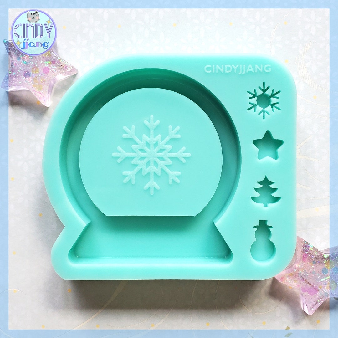 Snow Globe Shaker With Bits Mold | Shiny Silicone Mold for Resin Craft ...