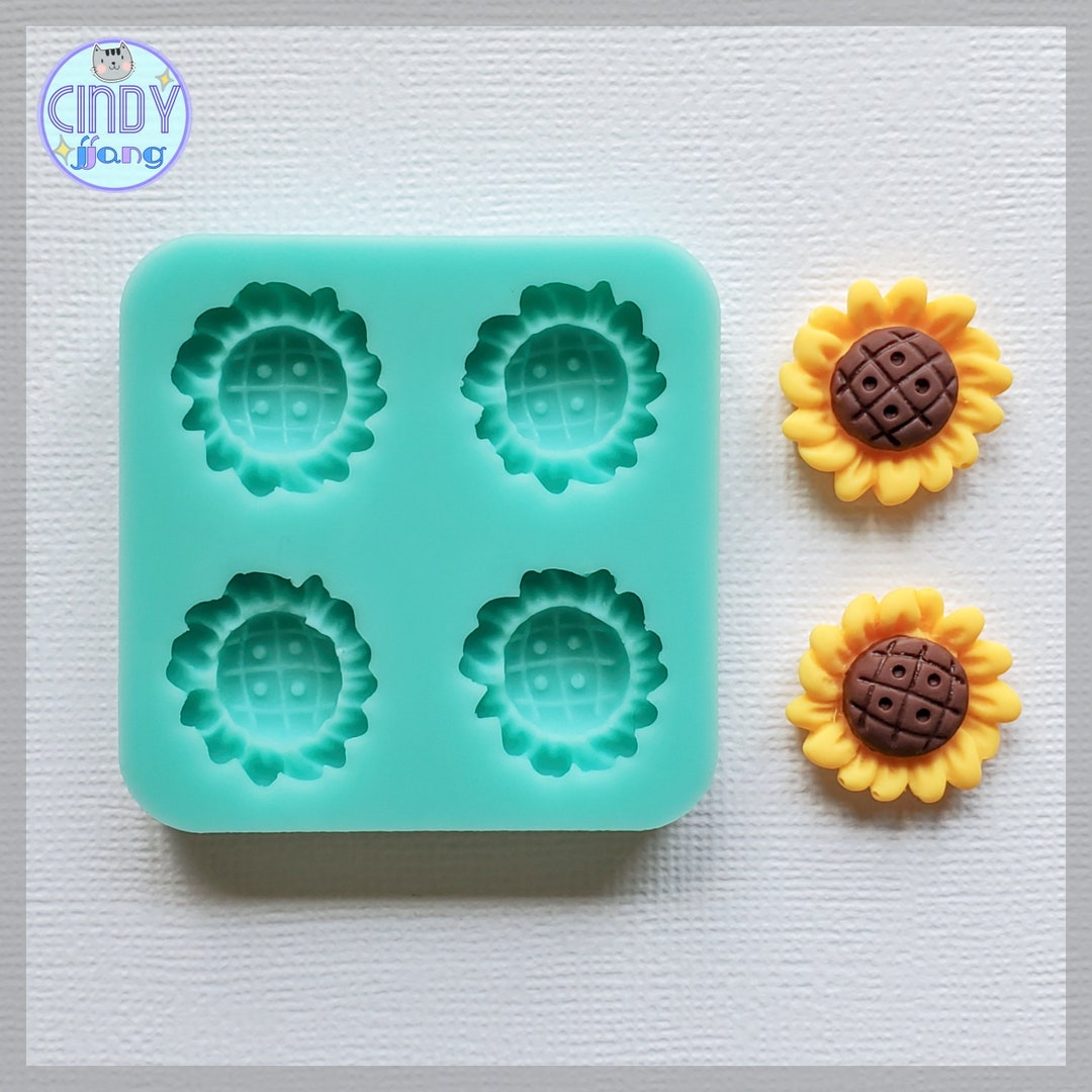 3D MOLD Sunflower Silicone Mold for Making Bits, Cabochons, Wax Melts ...