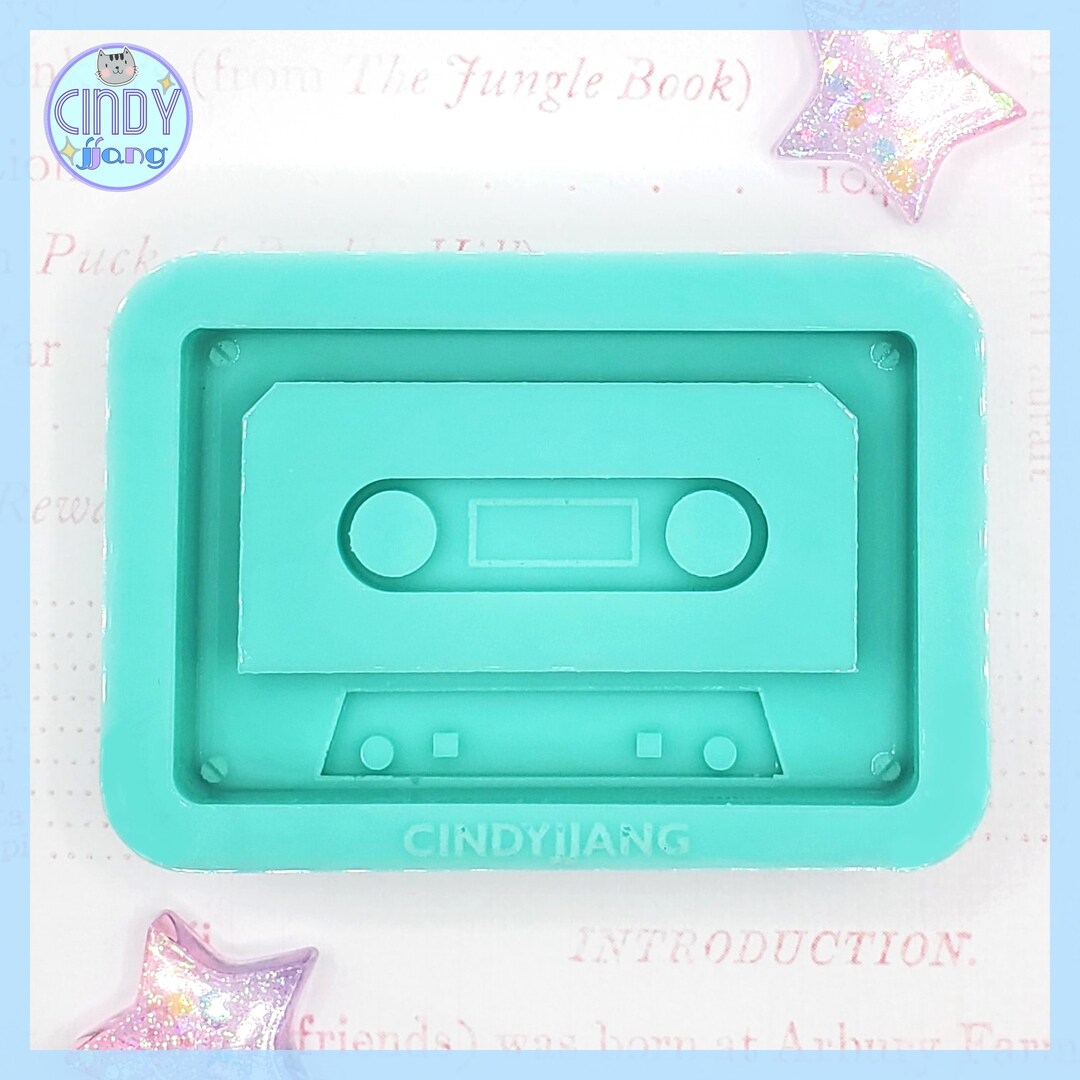 Retro Cassette Tape Shaker Mold | Backed Shaker | Shiny Silicone Mold ...