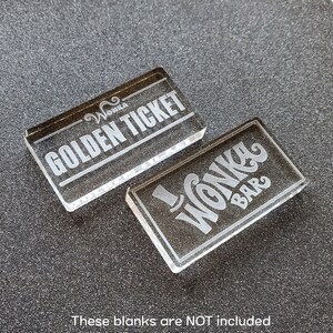 Wonka Bar • Golden Ticket - Keychain, Pendant, Magnet, Chocolate, Candy ...