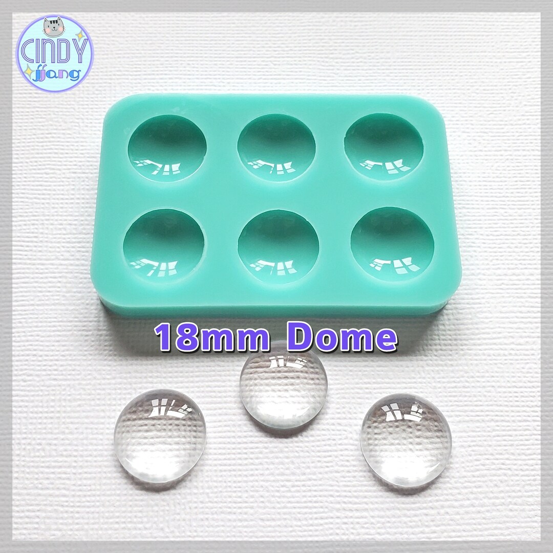3D MOLD - 18mm Round Dome Circle Silicone Mold - Approx 0.75 Inch - for ...