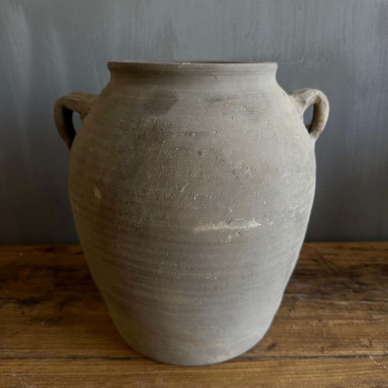 Vintage Gray Clay Weathered Pottery - Etsy