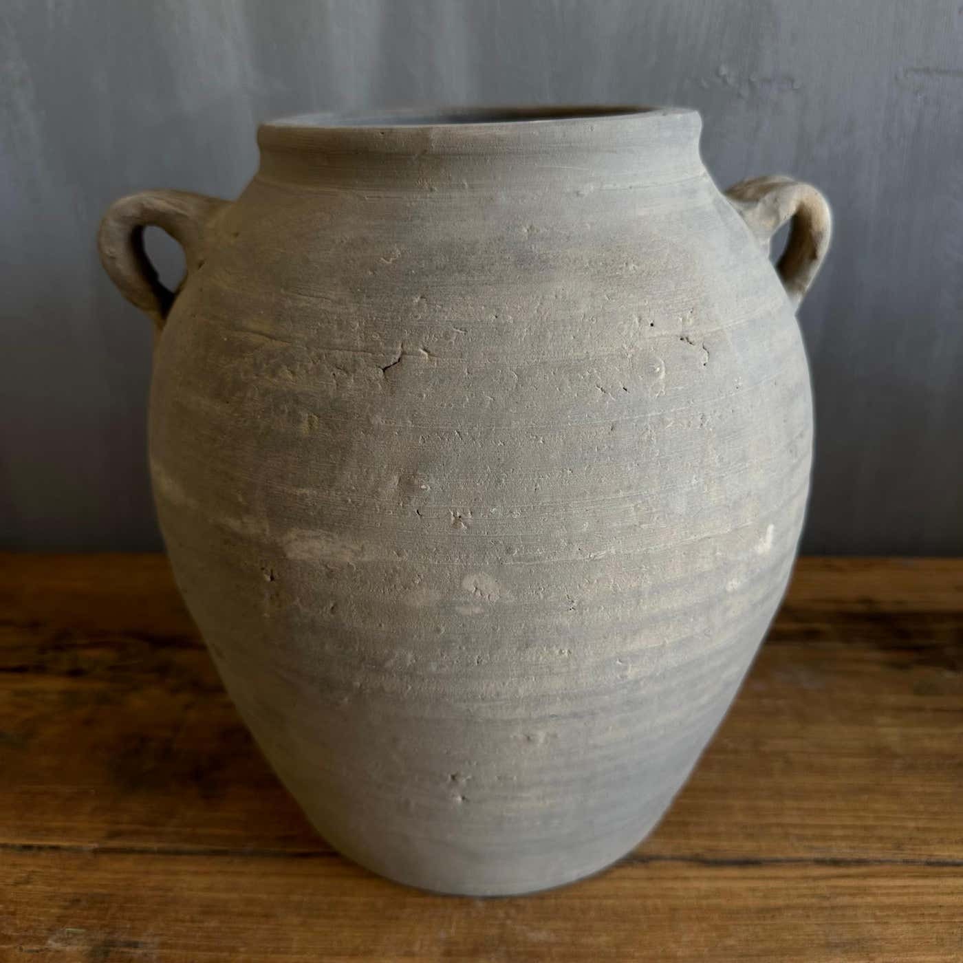 Vintage Gray Clay Weathered Pottery - Etsy