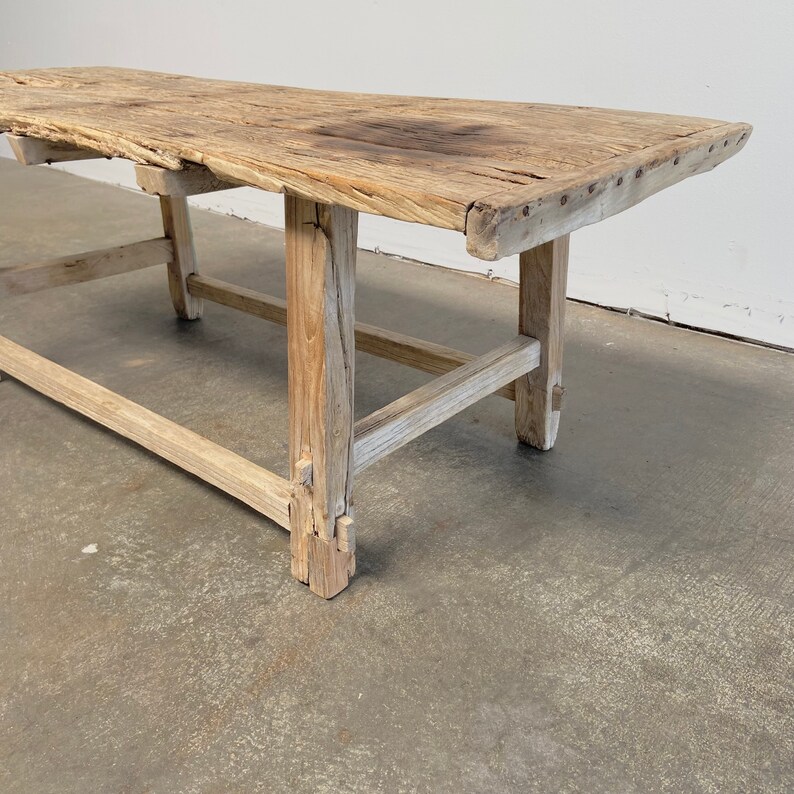 Elm Wood Wide Seat Bench or Coffee Table - Etsy