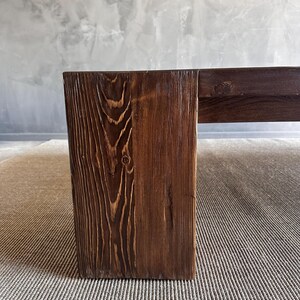 Beam XL Walnut Stain Reclaimed Elm Wood Coffee Table - Etsy