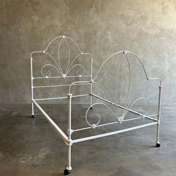 Full size antique iron bed store