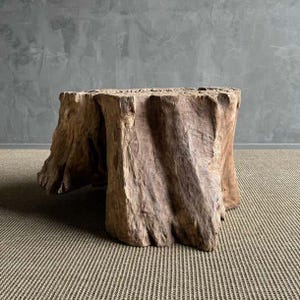 Elm Wood Tree Stump Table - Etsy