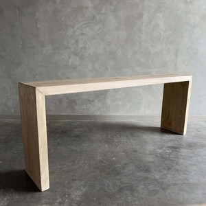 Modena Elm Wood Waterfall Console Natural - Etsy