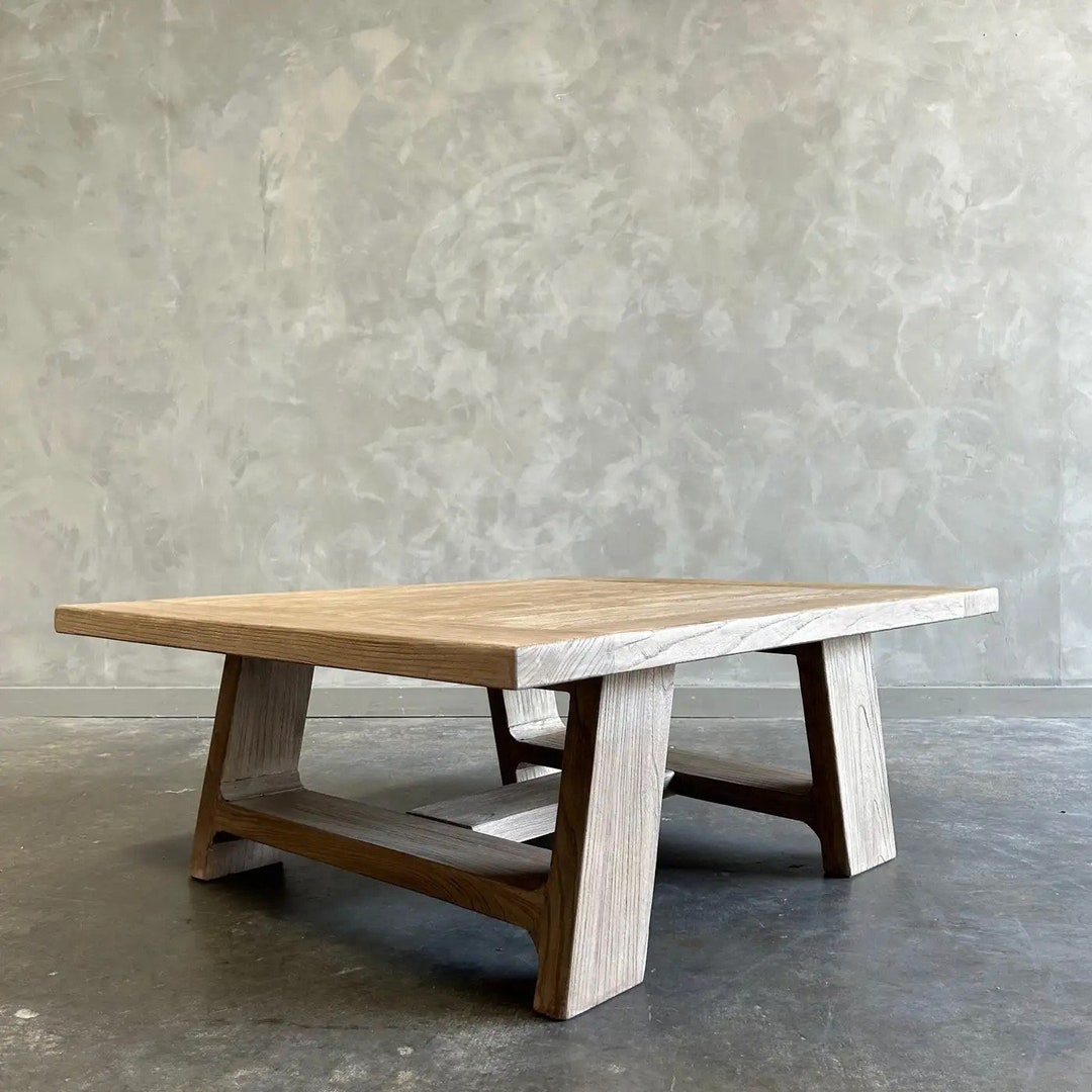 Elm Wood Coffee Table - Etsy