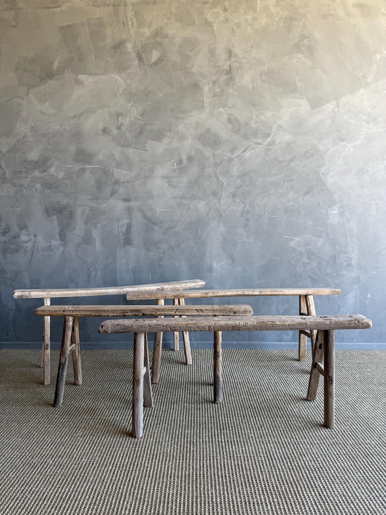 Elm Wood Skinny Bench 44"-55" / Local Drop off Only - Etsy