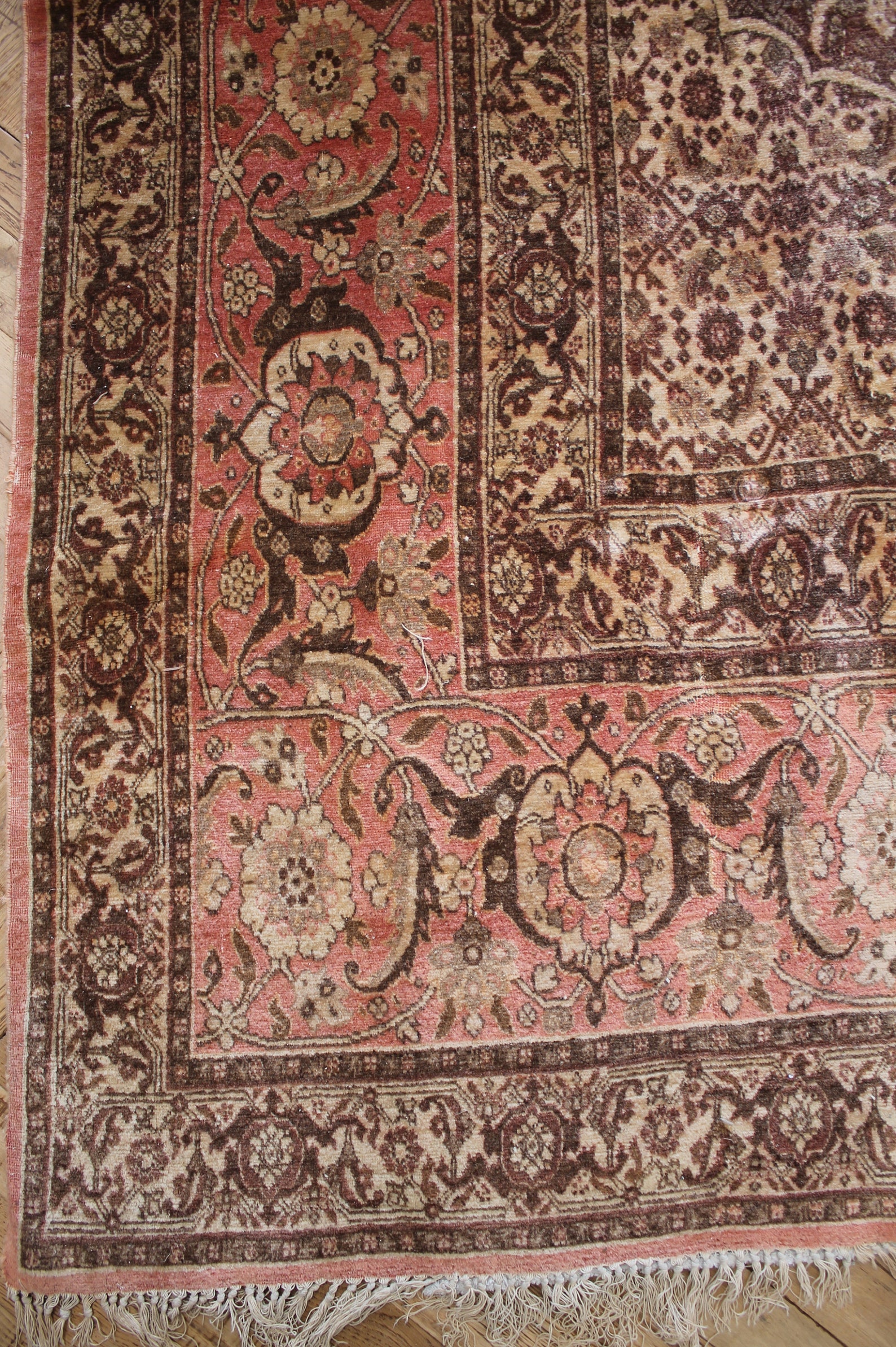 Persian Style Wool Rug Soft Pinks and Browns - Etsy