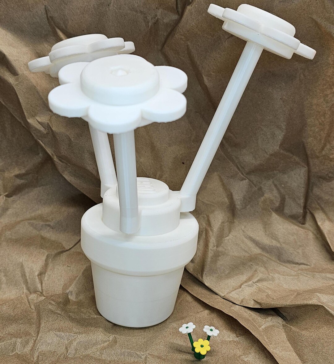 3d-printed Building Block Flowerpot – 7-inch Planter for Kids' DIY ...