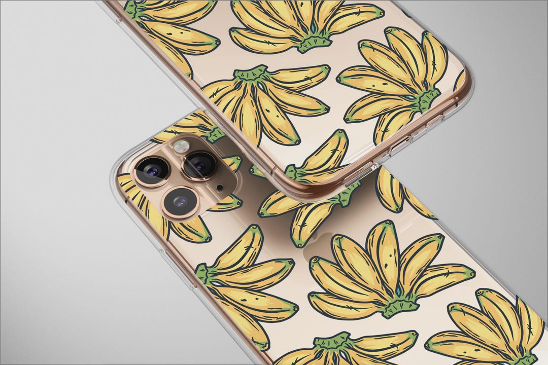 Clear Retro Banana Pop Art Aesthetic Phone Case Cover for iPhone 17 Pro ...