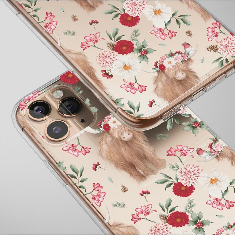 iPhone 13 Case Clear Cow - Etsy