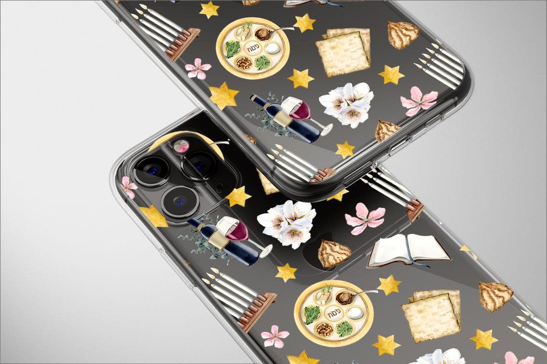 Clear Passover Seder Celebration Case Aesthetic Phone Cover for iPhone ...