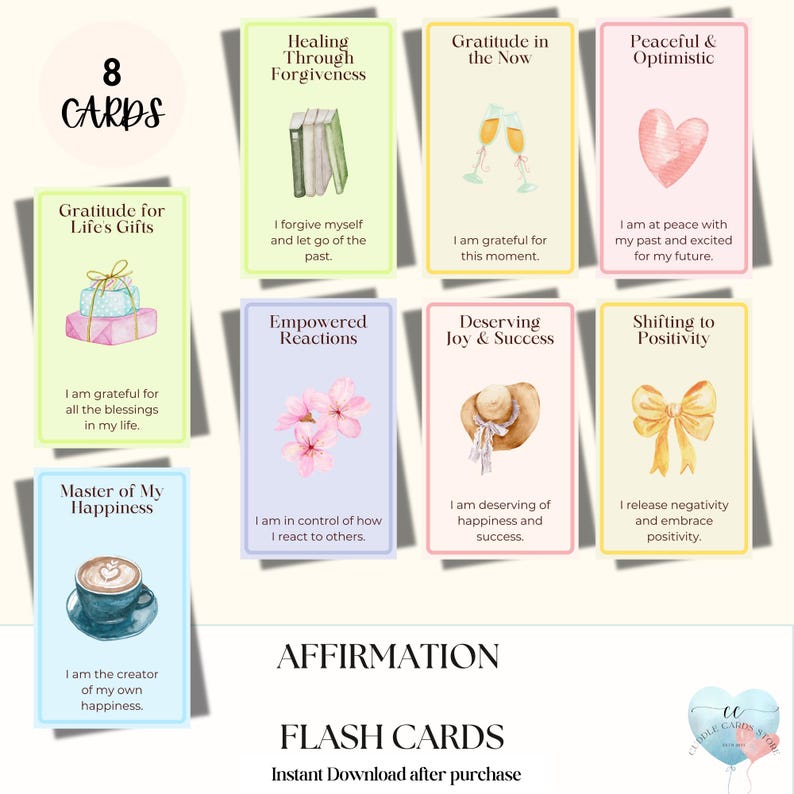 Printable Affirmation Flashcards: Kids Emotional Regulation (digital ...