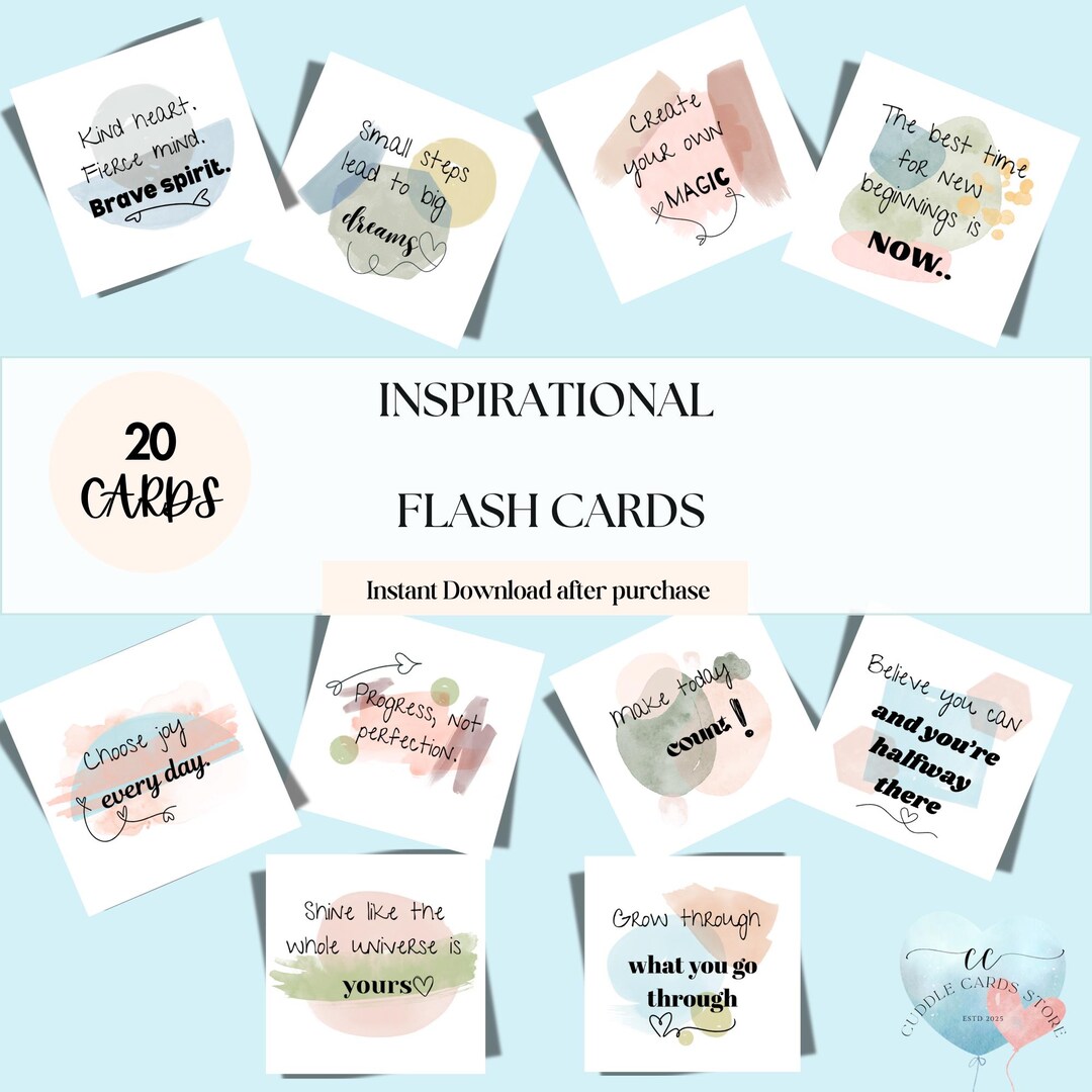 Inspirational Emotion Flashcards for Kids – Educational & Calming ...