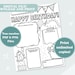 DIY Birthday Fill in the Blank Coloring Page, Printable Digital File ...
