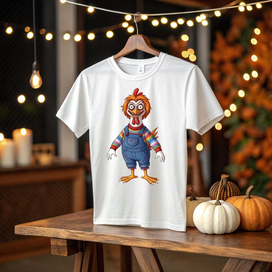 Spooky Chicken Sublimation PNG, Chucky Chicken Clipart, Halloween ...