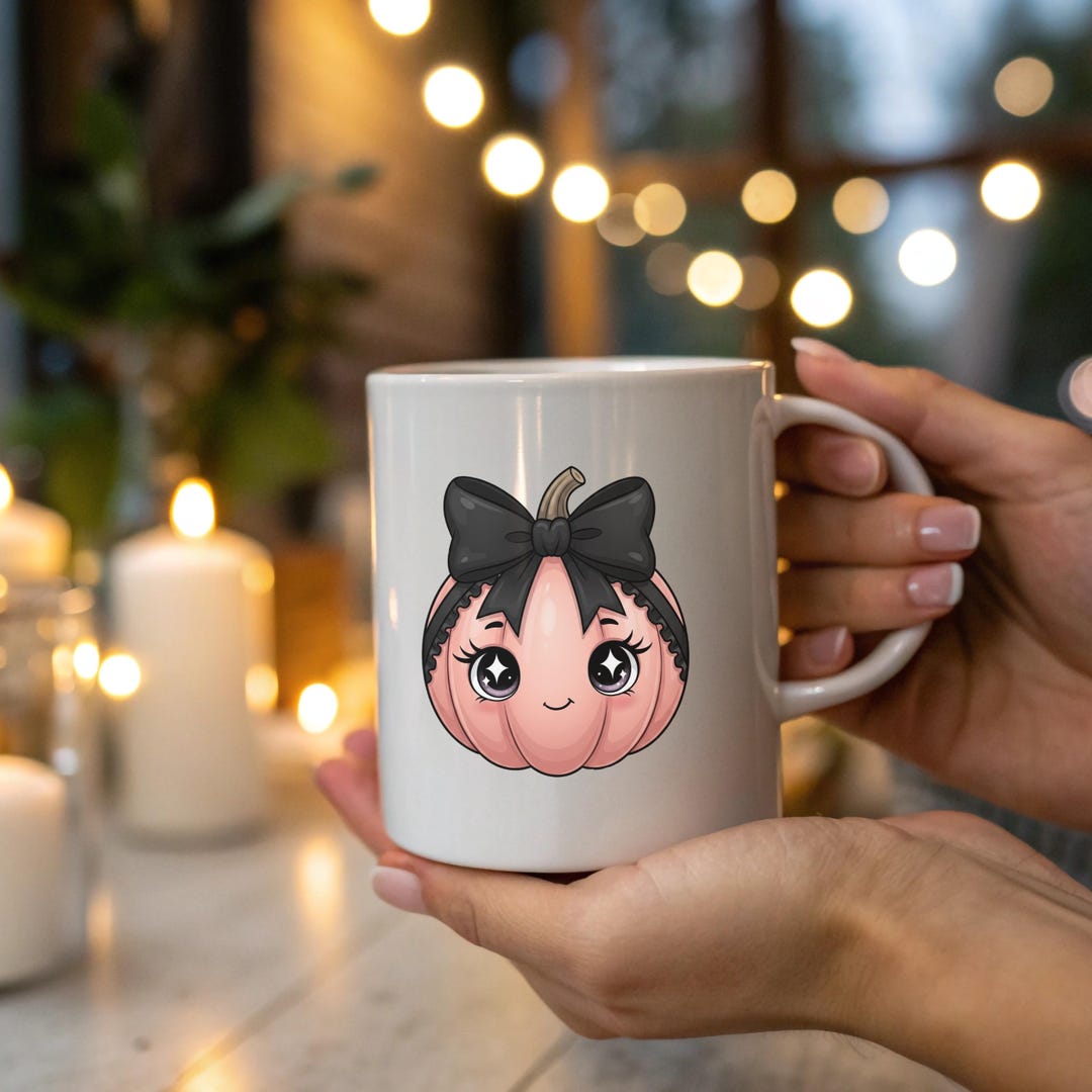 Coquette Jack-o'-lantern With Black Lace Bow, Spooky Cute Halloween ...