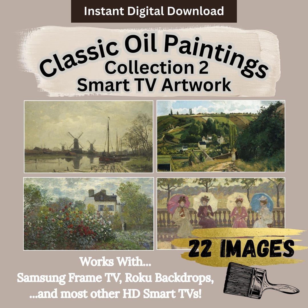 Classic Oil Paintings 2 Smart TV Artwork: Samsung Frame TV Artwork ...