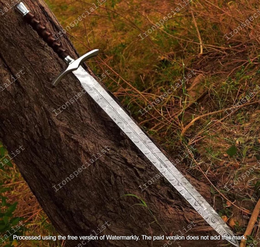 Real Damascus Steel Sword, Viking Swords, Fantasy Swords, Full Tang ...